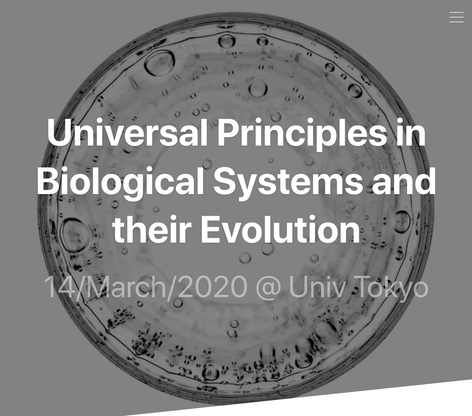Universal Principles in Biology